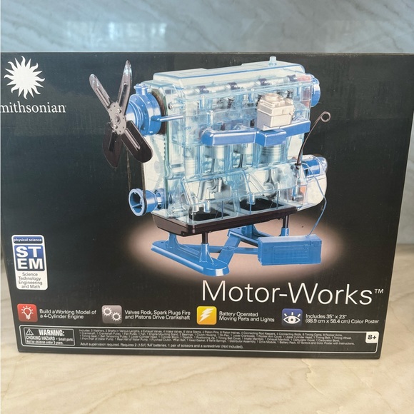 Toys | Smithsonian Motor Works Stem Build A Working Model Of A 4 ...